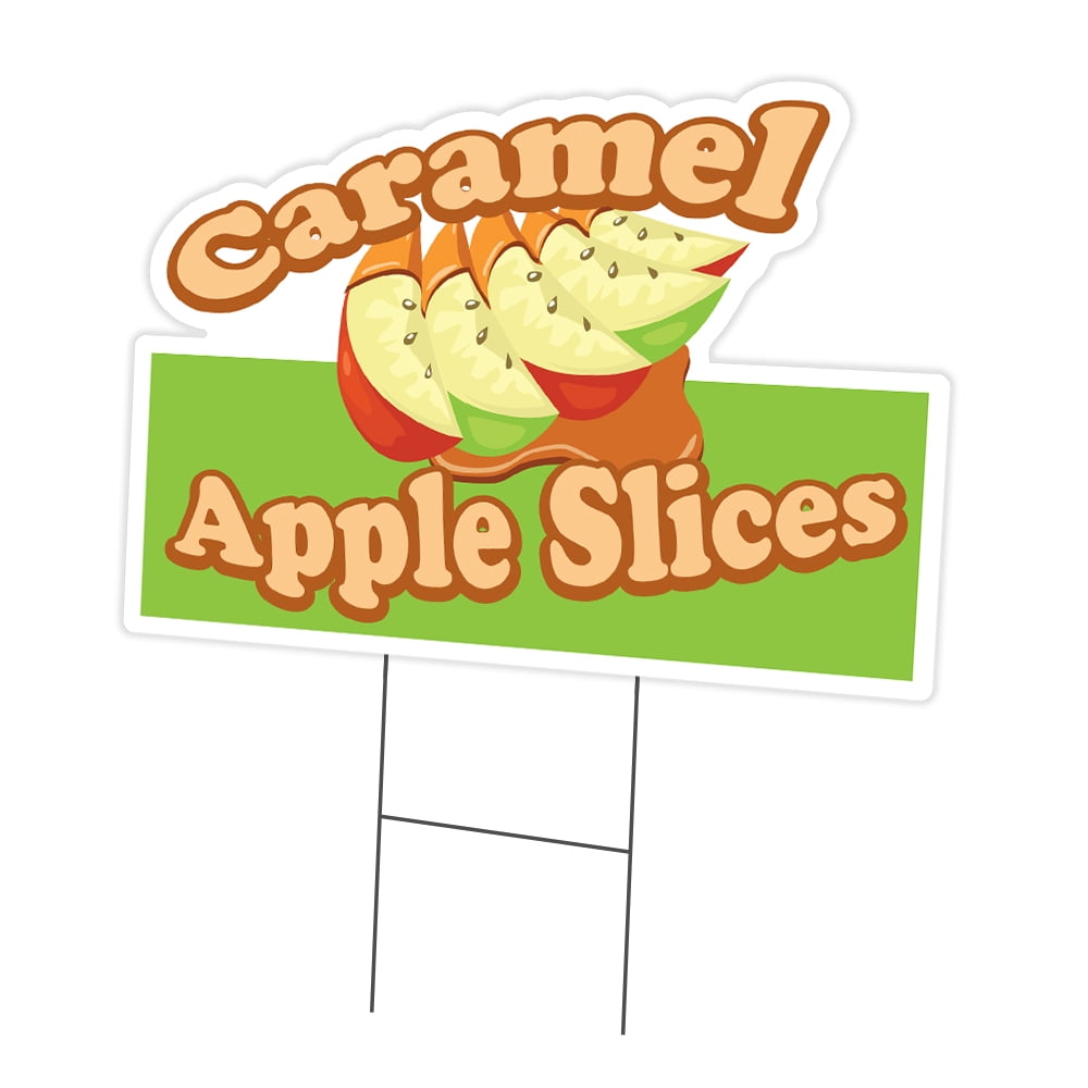 Caramel Apple Slices 12" x 16" Yard Sign & Stake | Advertise Your ...