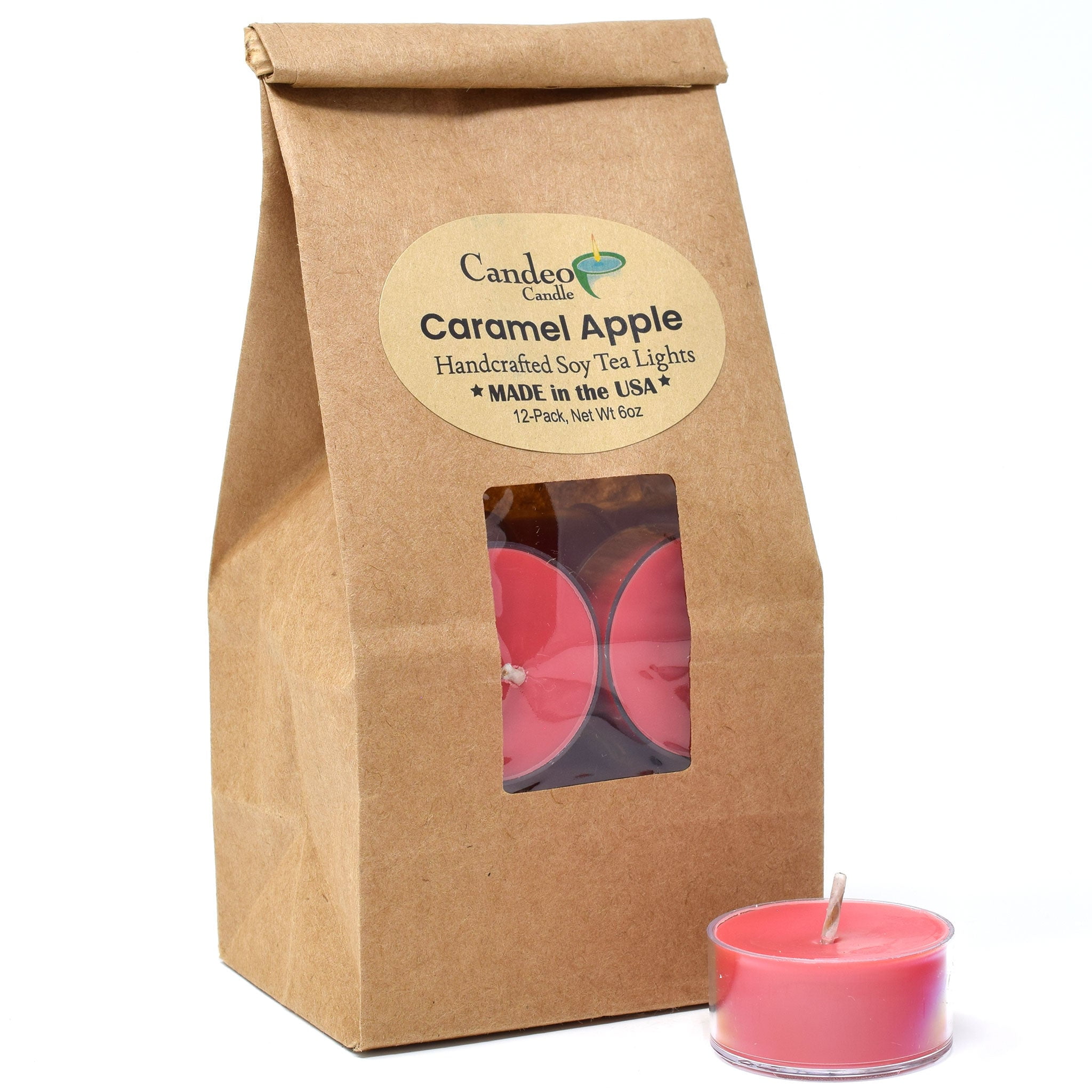 Caramel Apple, Soy Tea Light 12-Pack - Walmart.com
