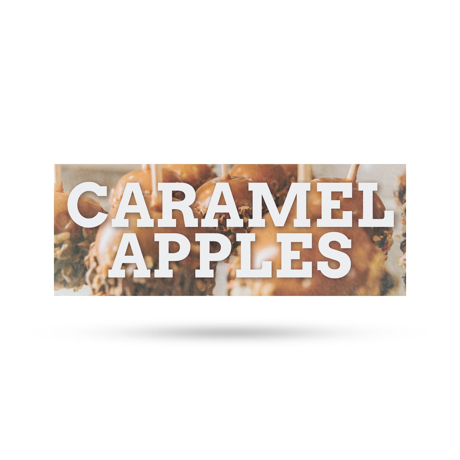 Caramel Apples Vinyl Decal 36 Inch x 14 Inch Weatherproof Heavy-Duty ...