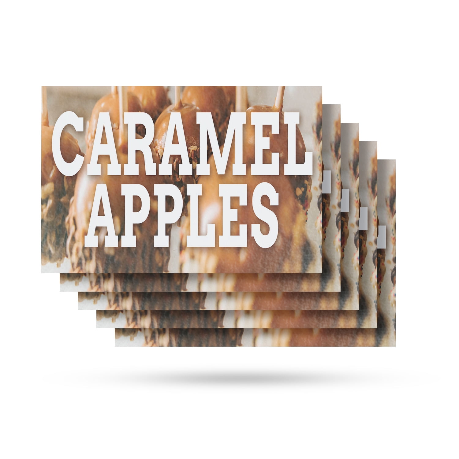 Caramel Apples Vinyl Decal 5 Pack of 24 Inch x 36 Inch Weatherproof ...