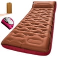 Caramel Brown Camping Sleeping Pad Thick Mat With Built-In Foot Pump ...