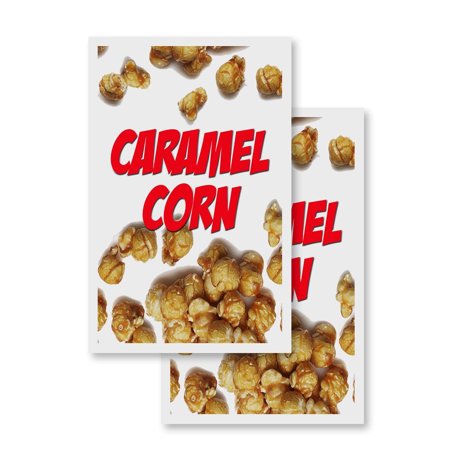 Caramel Corn (2-PACK) 24" x 36" Vinyl Decals | Sign Insert Peel & Stick ...