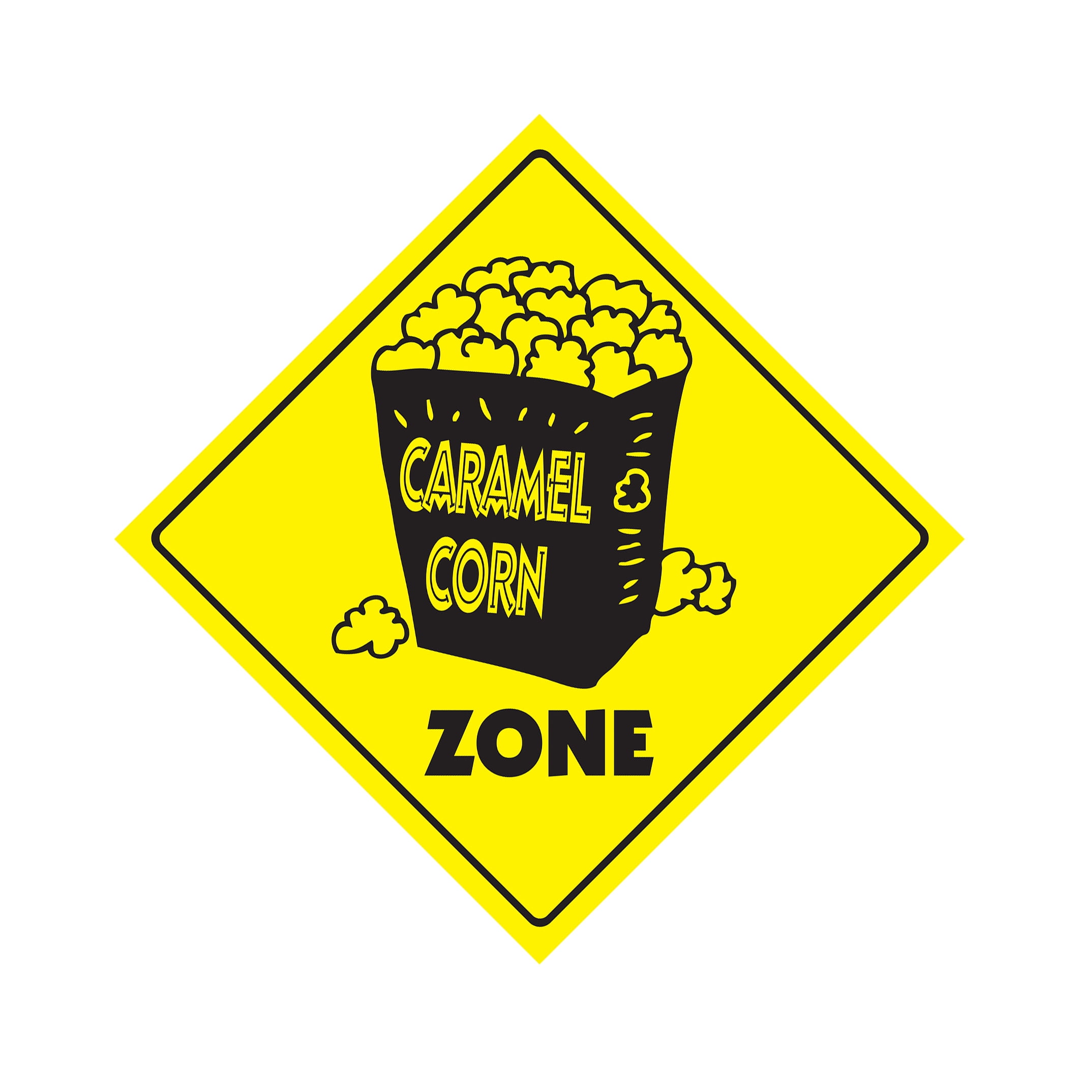 Caramel Corn Crossing Sign Zone Xing | Indoor/Outdoor | 12" Tall ...