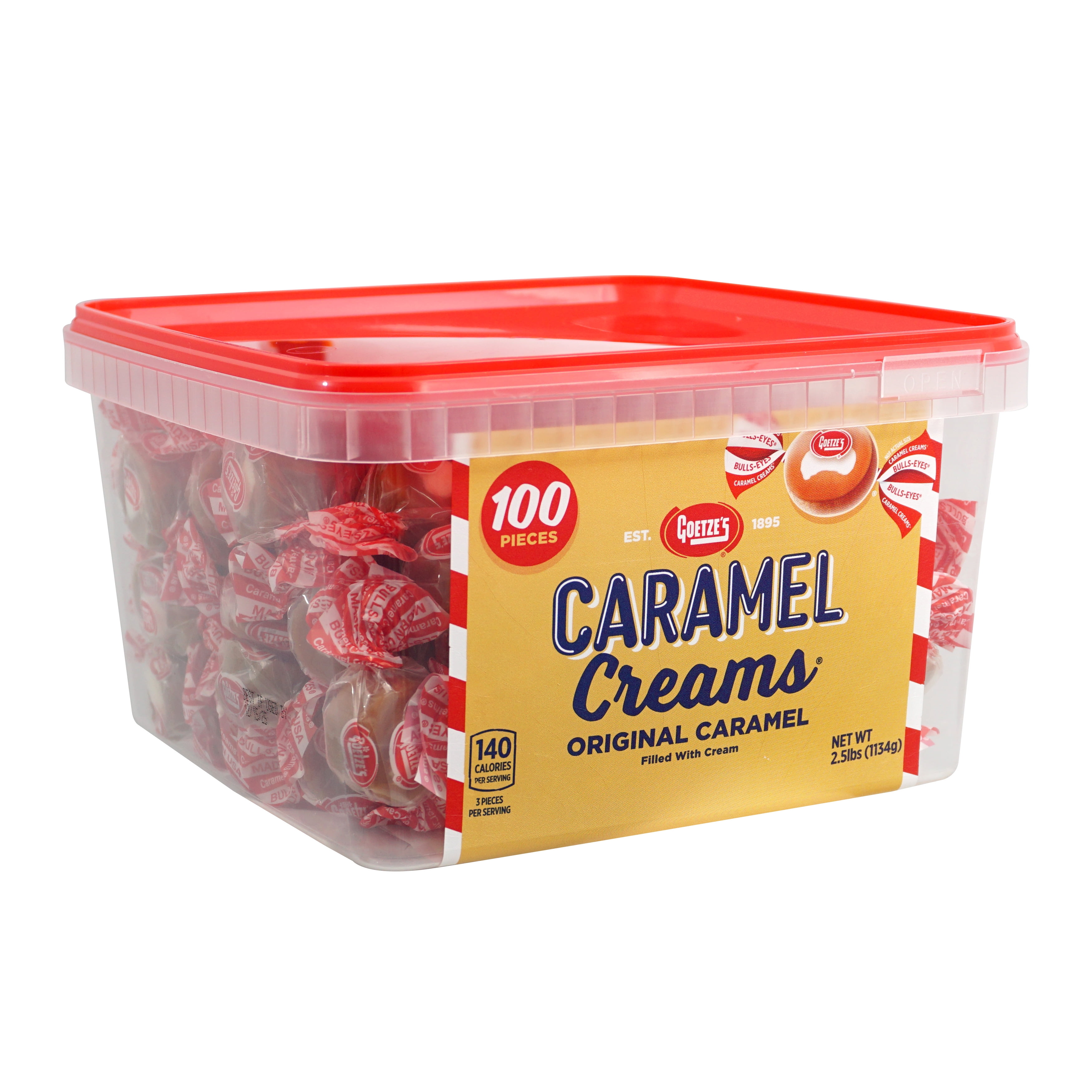 Caramel Cream Vanilla Candy, 2.5 Pound Tub Container, Individually ...