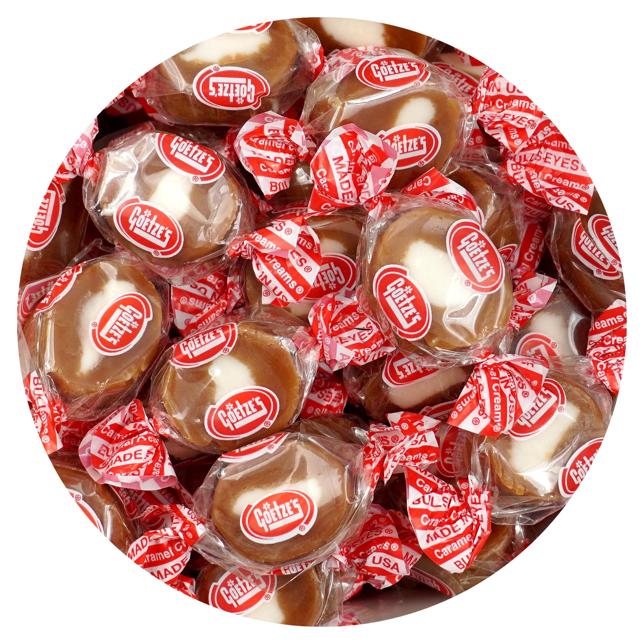 Caramel Cream Vanilla Candy, 2 Pound Bulk Bag, Individually Wrapped ...
