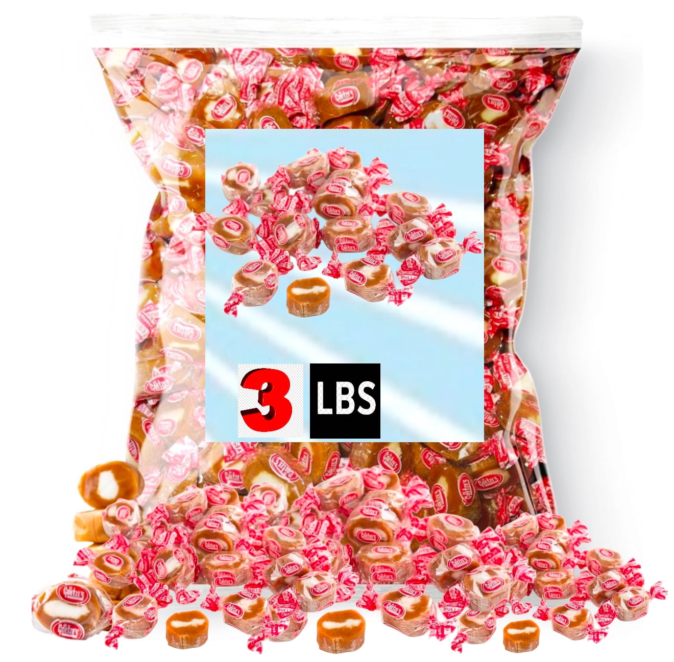 Caramel Creams Candy Milk & Wheat Flour 3 Pounds - Walmart.com