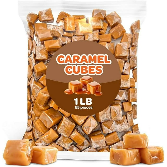 Caramel Cubes Candy - 1 Pound Pack (About 65 Count) - Rich and Creamy ...
