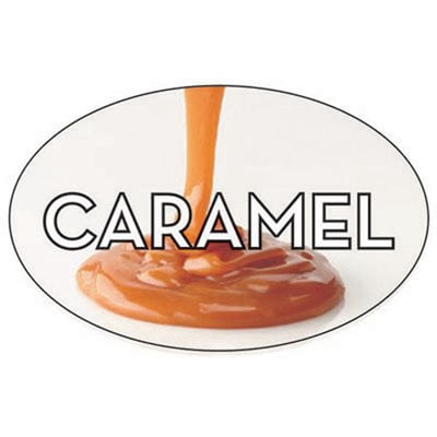Caramel Food Store Labels 1.25" x 2" 500 each per roll Great Quality ...