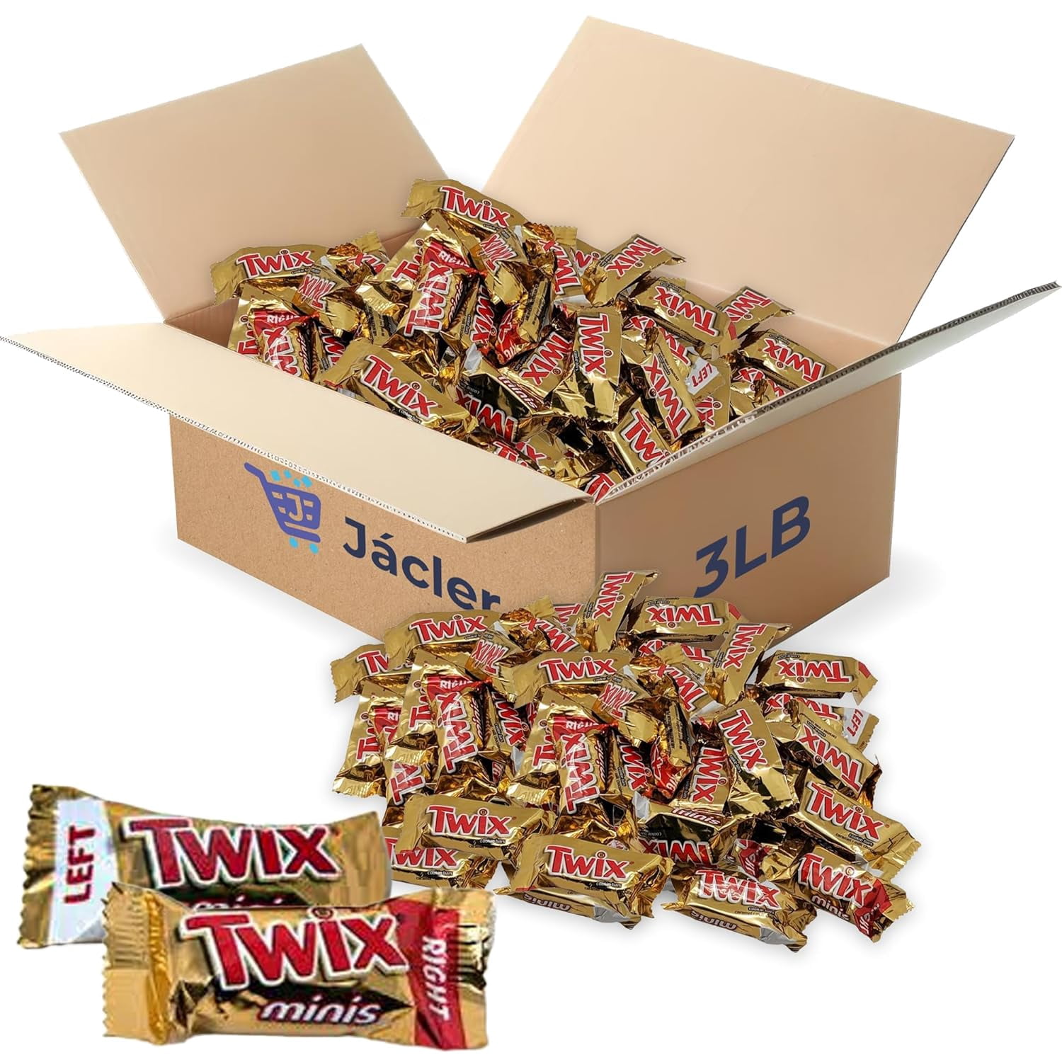 Caramel Minis Fun Size Milk Chocolate Cookie Bars - Treat Sized Bulk ...