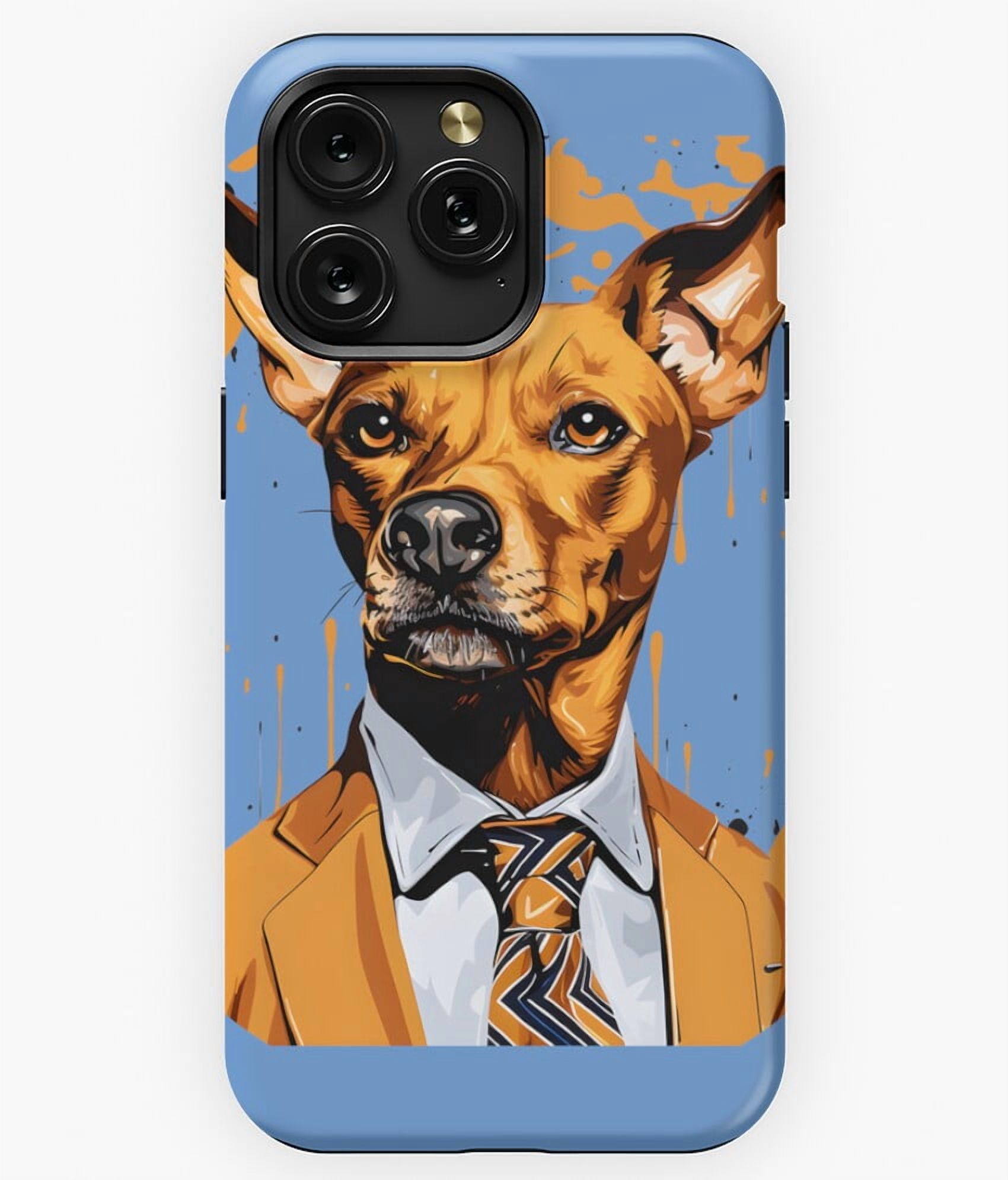 Caramel Mutt Dog Wearing a Suit Dapper Pet Graphic A456 Phone Case for ...