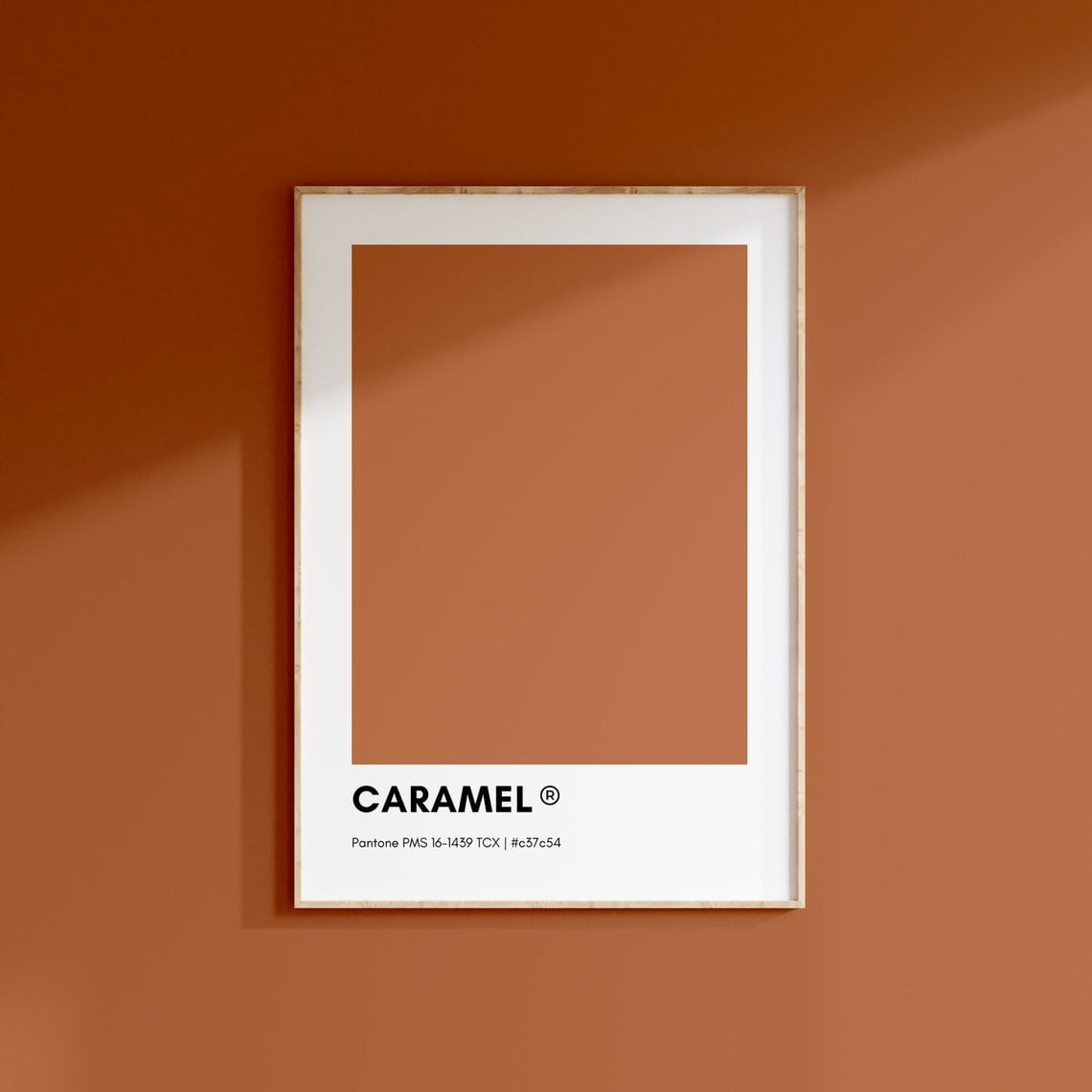 Caramel Pantone, Orange Pantone Print Poster, Caramel Pantone Wall Art ...