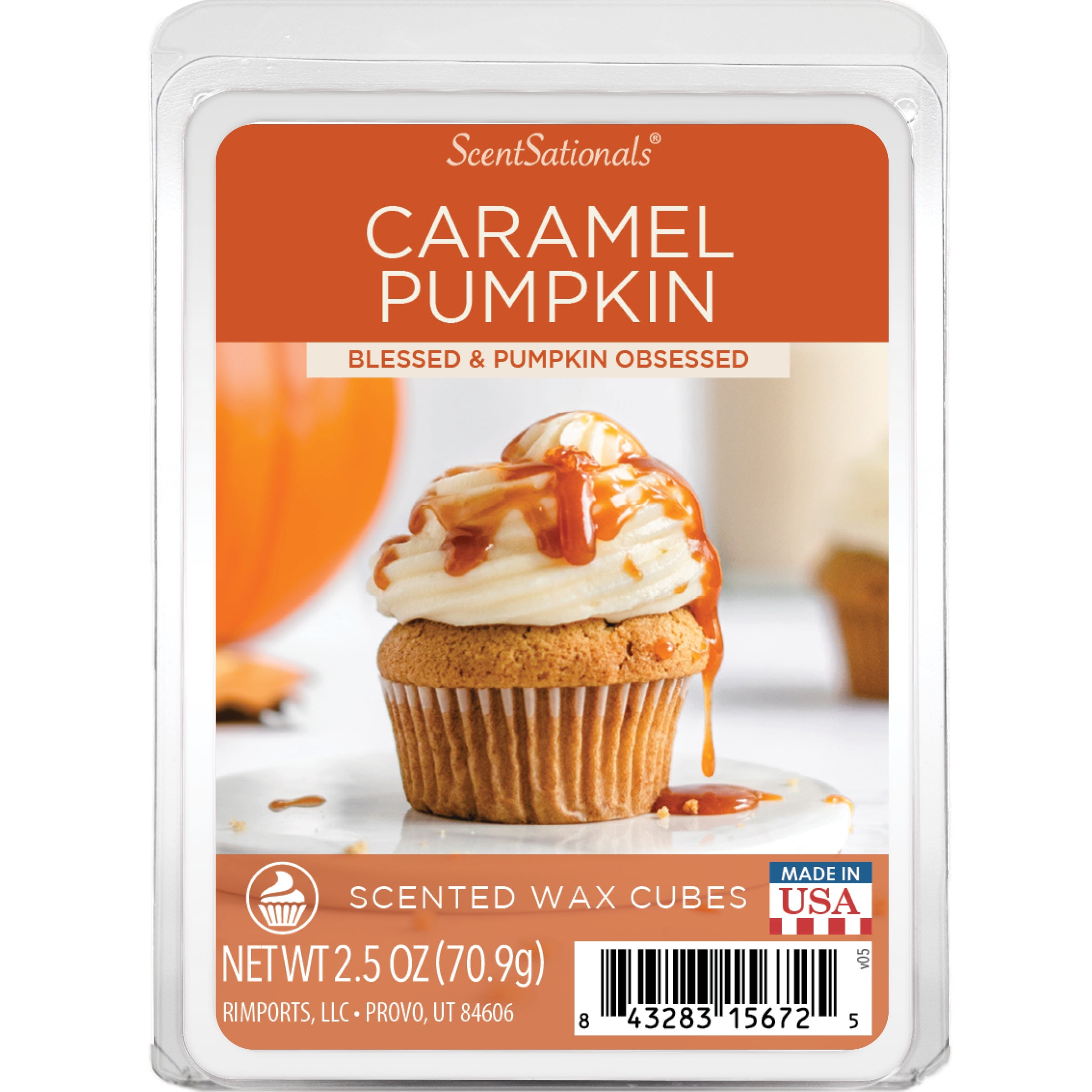 Caramel Pumpkin Scented Wax Melts, ScentSationals, 2.5 oz (1-Pack ...
