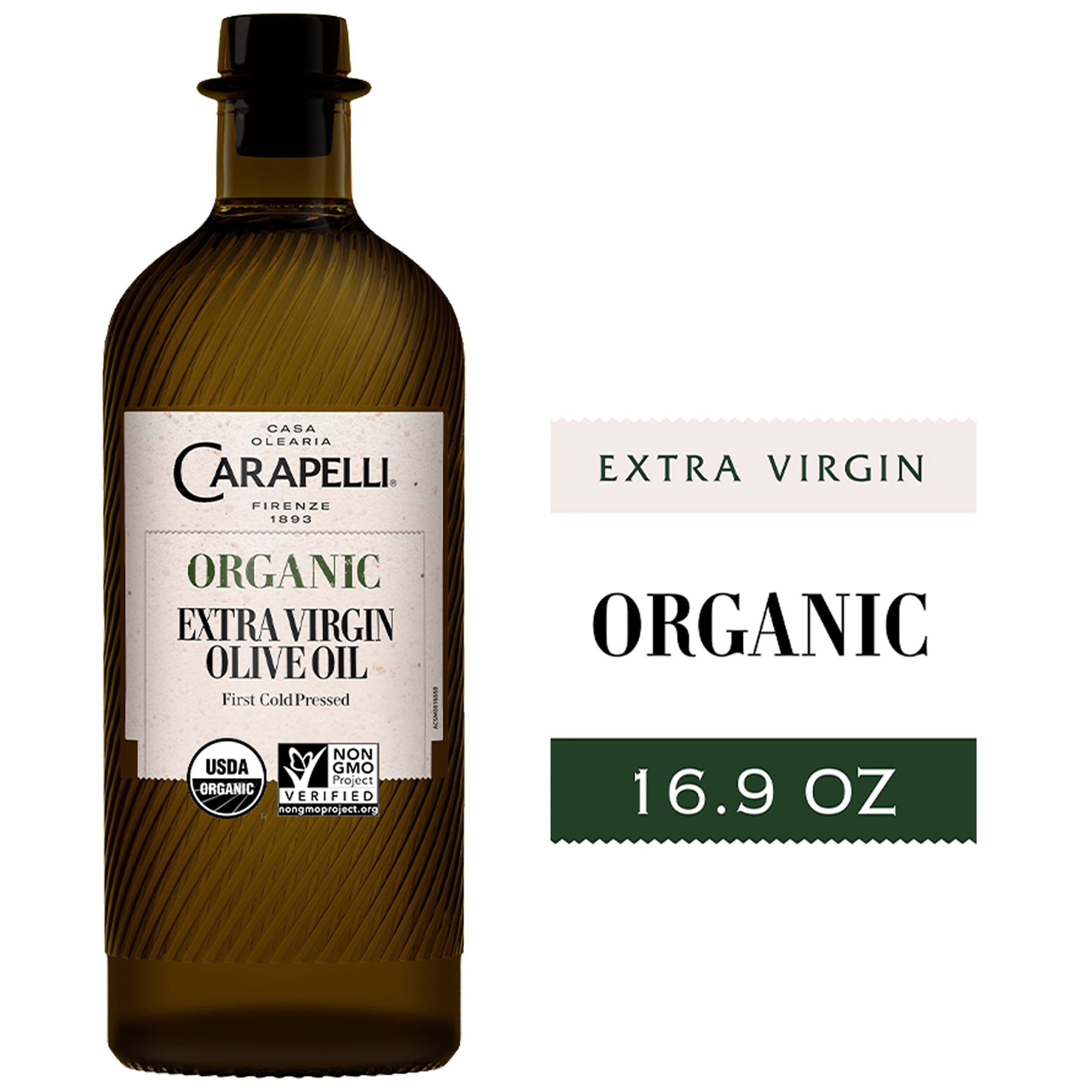 Carapelli First Cold Press Organic Extra Virgin Olive Oil, 16.9 fl oz ...