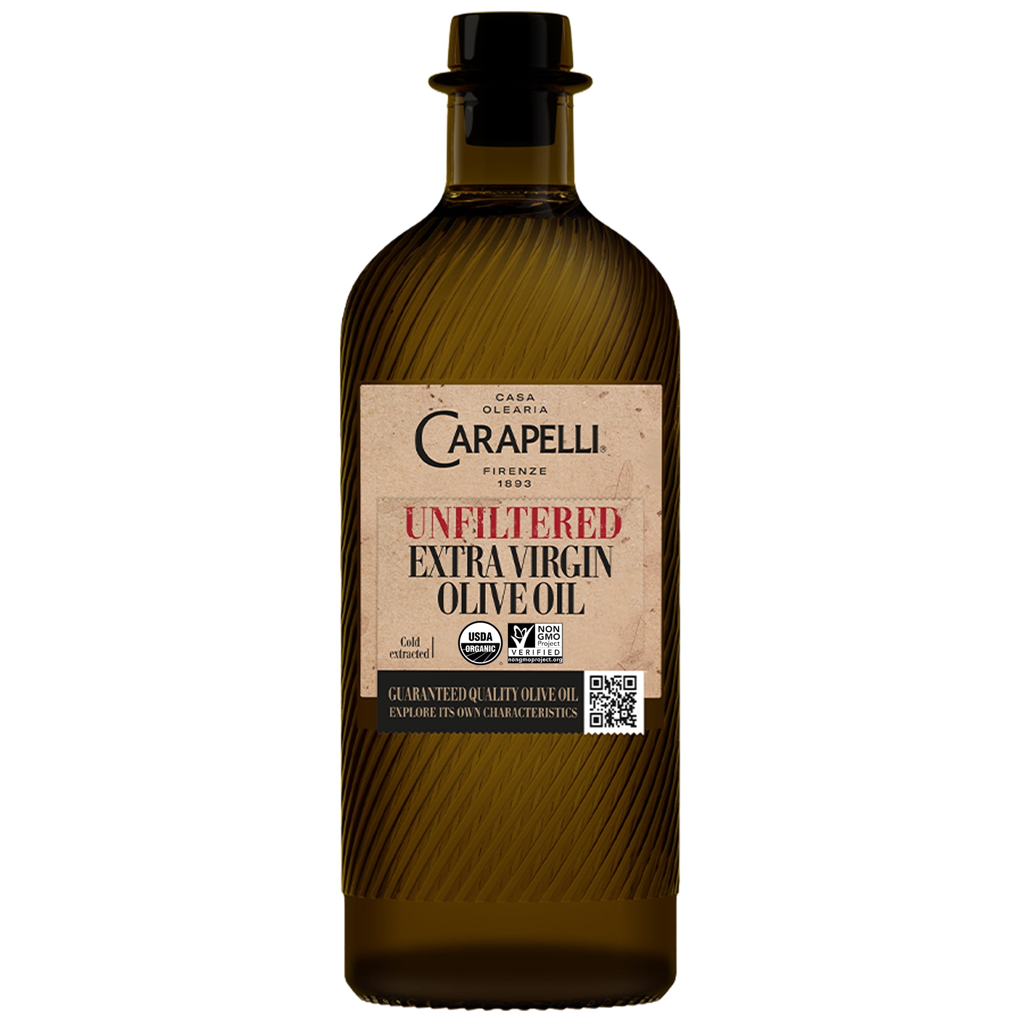 Carapelli Unfiltered Organic Extra Virgin Olive Oil, Cold First Press ...