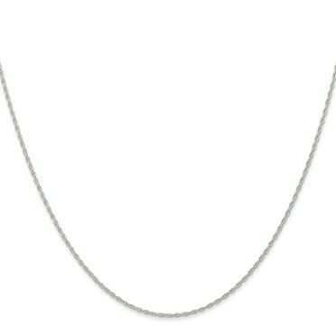 10k White Gold .5 mm Carded Cable Rope Chain - Walmart.com