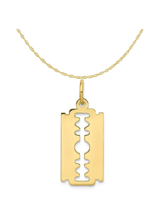 Gold Razor Blade Necklace