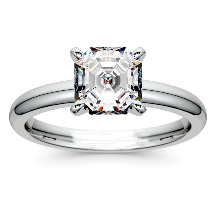 Caratup 1.00 Carat Unique Asscher Shape Solitaire Real Diamond (F-G/VS1 ...