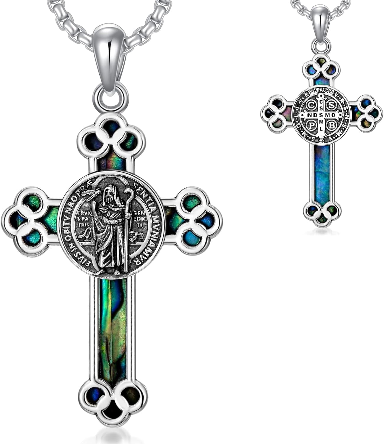 Caravaca Crucifix Orthodox Cross Necklace 925 Sterling Silver St ...