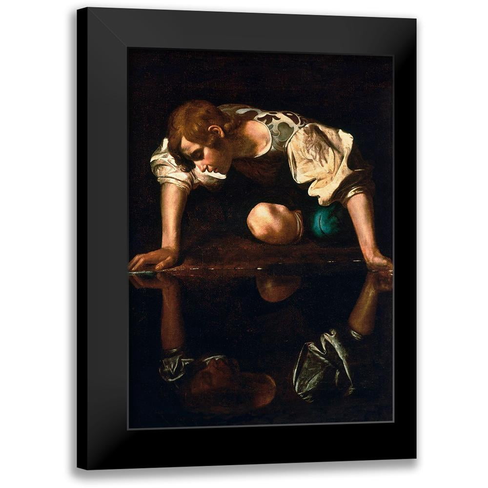 Caravaggio 11x14 Black Modern Framed Museum Art Print Titled - Narciso ...