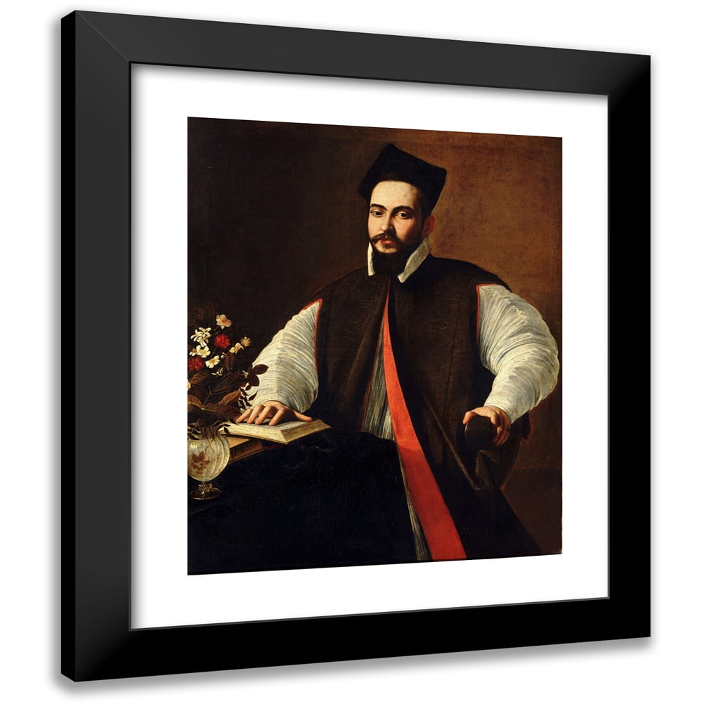 Caravaggio 12x14 Black Modern Framed Museum Art Print Titled - Portrait ...