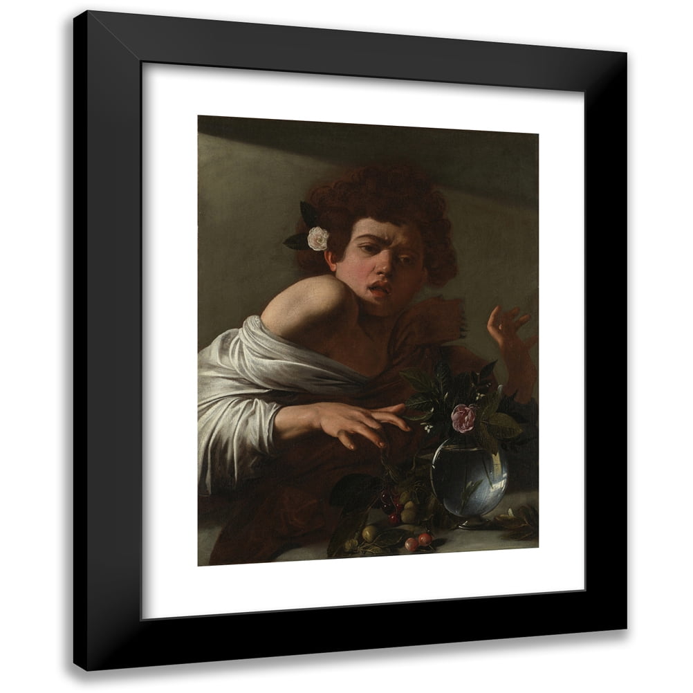 Caravaggio 14x18 Black Modern Framed Museum Art Print Titled - Boy ...