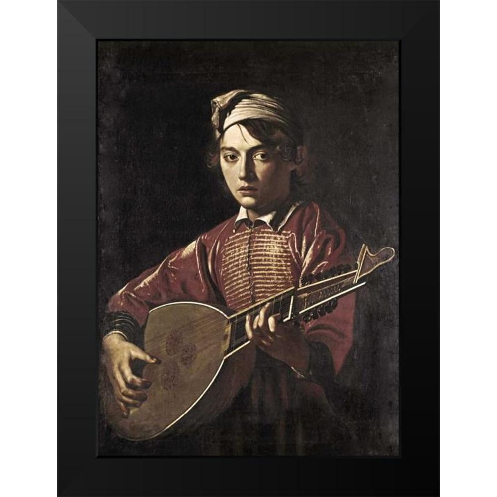 Caravaggio 18x24 Black Modern Framed Museum Art Print Titled - The Lute ...
