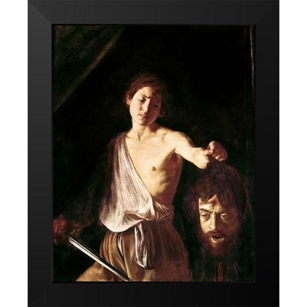 Caravaggio 20x24 Black Modern Framed Museum Art Print Titled - David ...