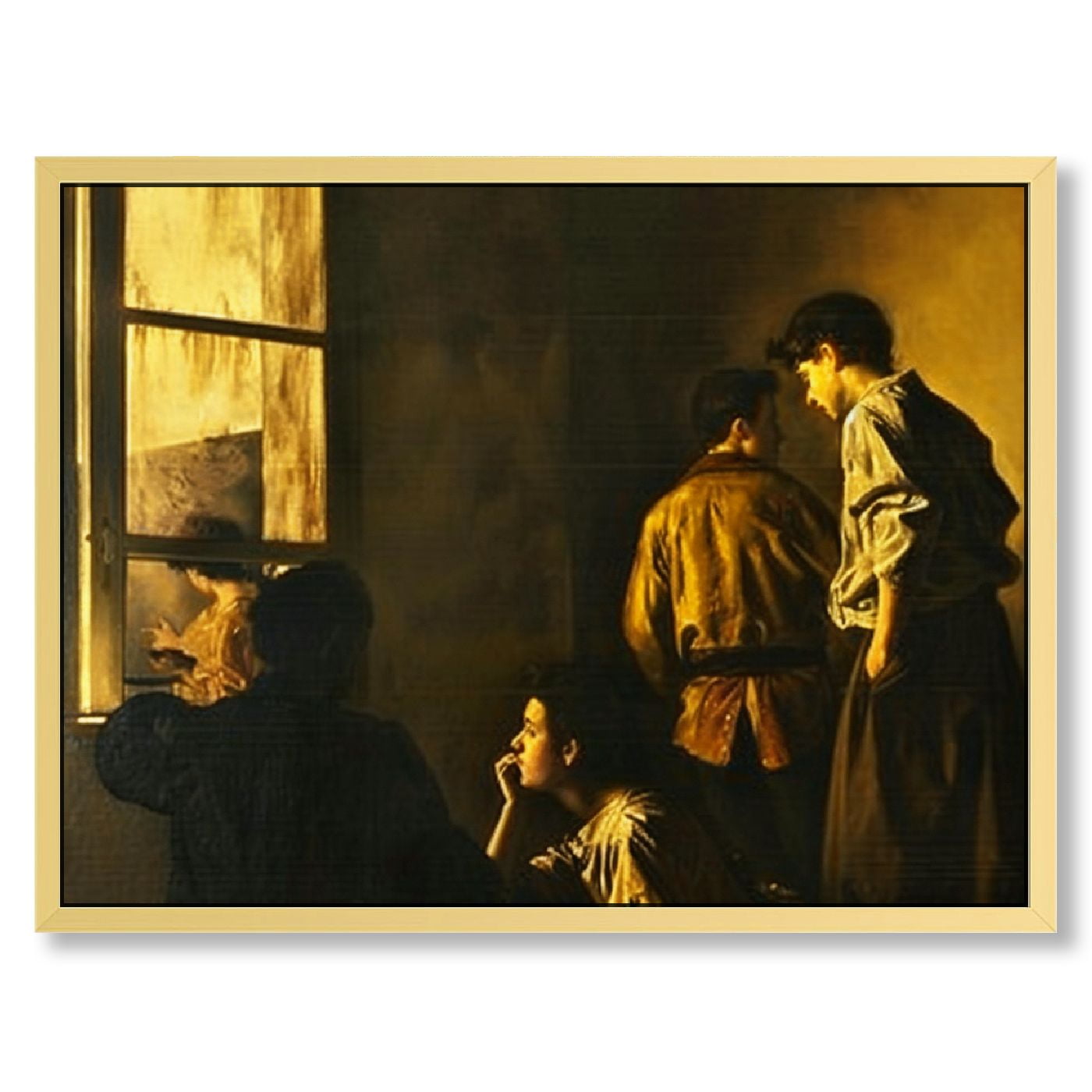 Caravaggio Canvas Wall Art - The Calling of Saint Matthew Poster ...