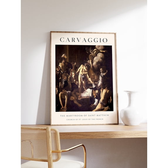 Caravaggio Martyrdom of Saint Matthew Religious Classic Christian Wall ...