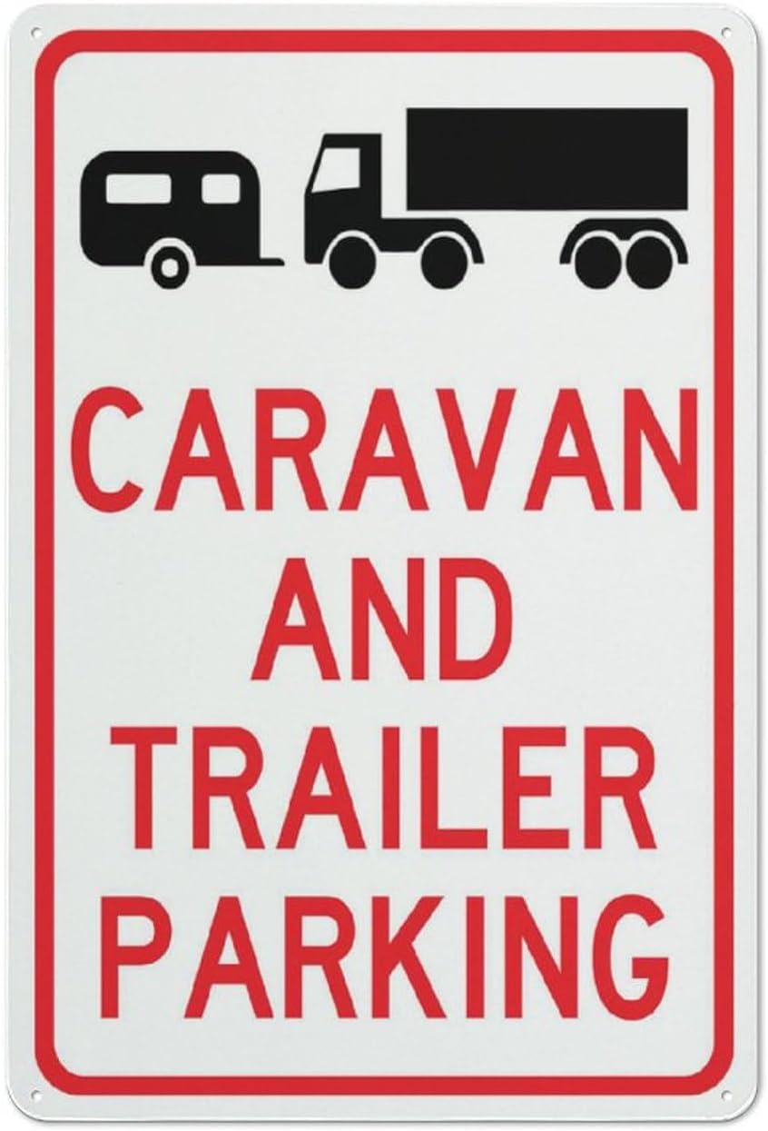 Caravan And Trailer Parking Sign 8X12 Inch Rust Free Aluminum Easy To ...