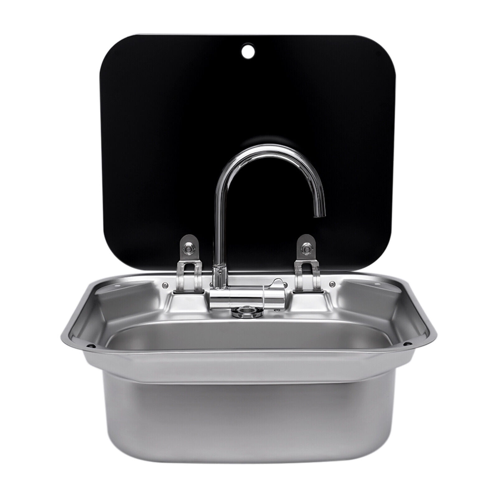 Caravan Camper Hand Wash Basin W/ Faucet RV Kitchen Sink Unit Stainless ...