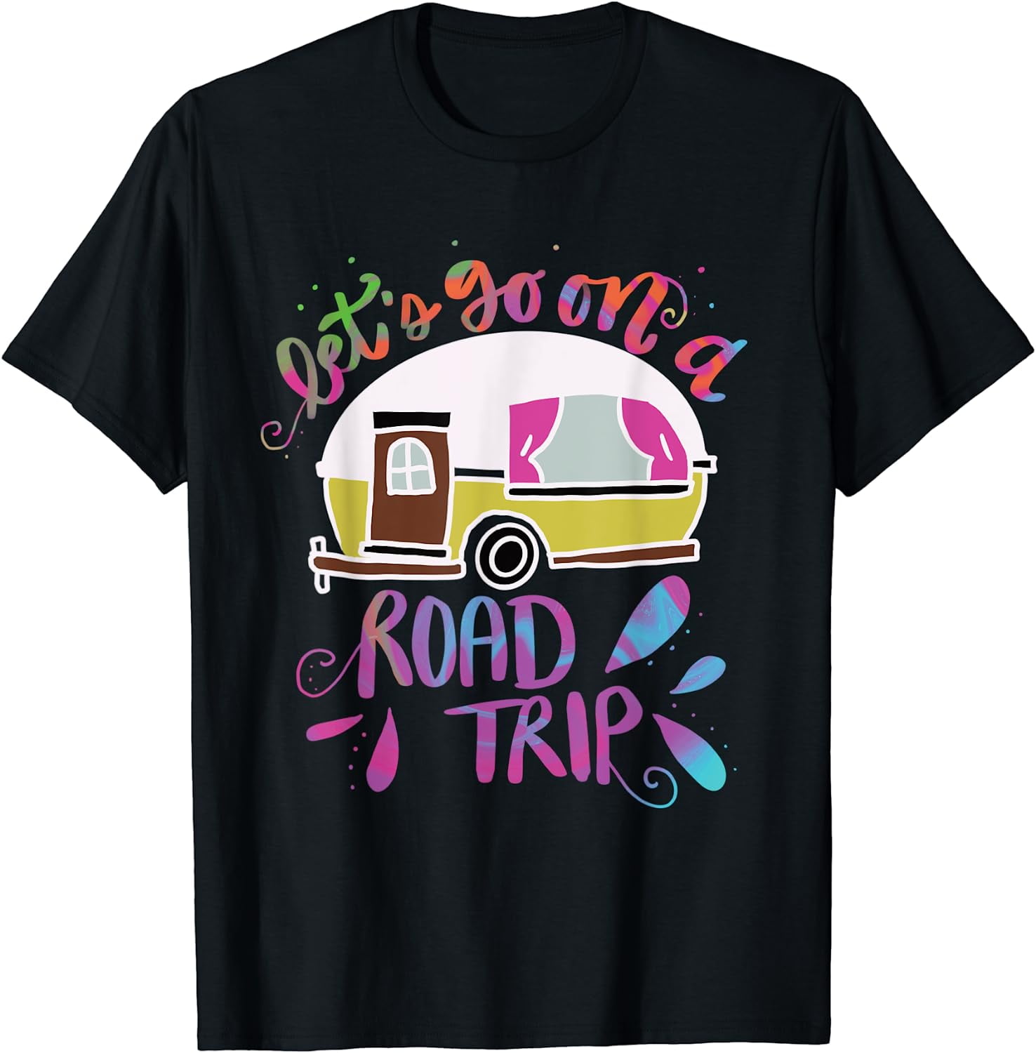 Caravan Campers Van Life Let's Go on a Road Trip Camping T-Shirt ...