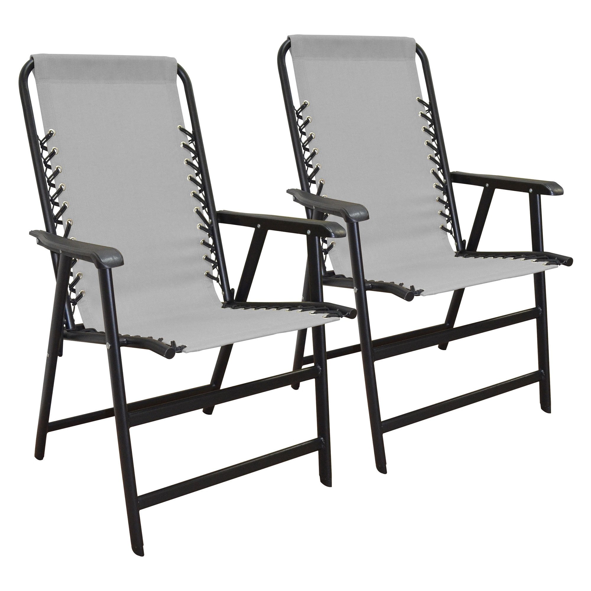 Caravan Canopy Infinity Suspension Steel Frame Folding Chair, Gray (2 ...