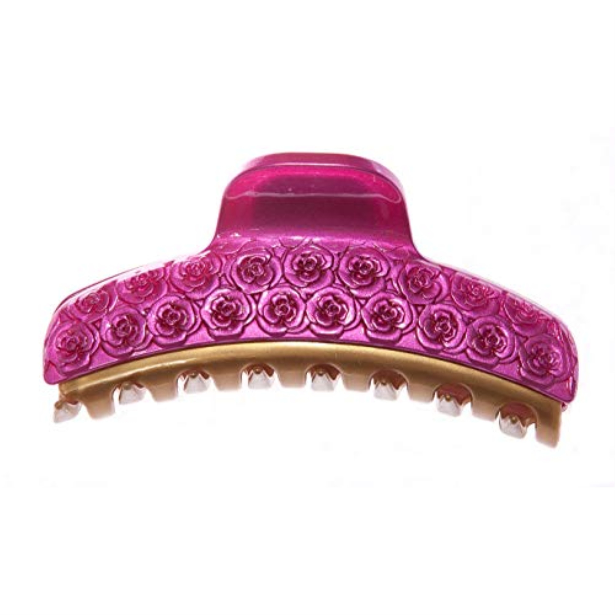 Caravan Caravan hot fusia and gold combined claw made in france rose ...