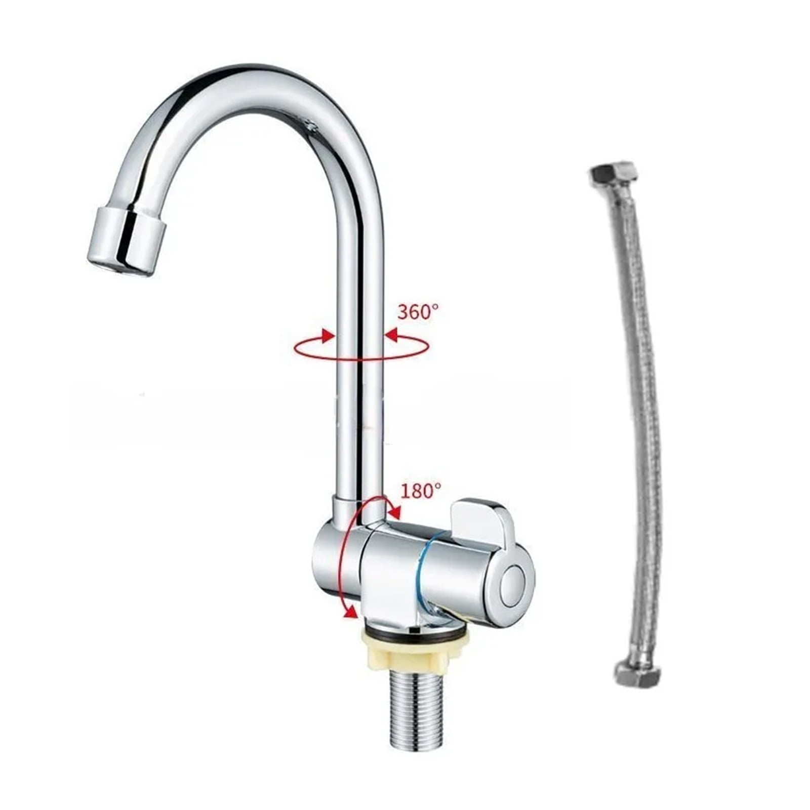 Caravan Folding Tap 360 Rotating Sink Tap Kitchen Bathroom RV Marine ...