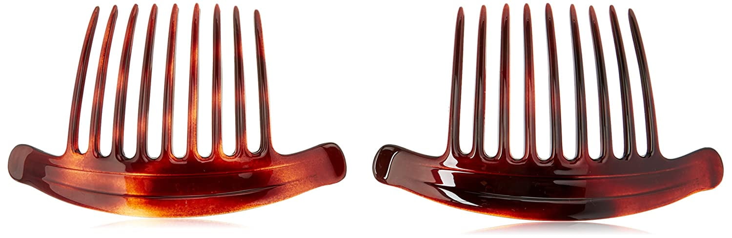 Caravan French Interlocking Comb Tortoise Shell Pair.65 Ounce - Walmart.com