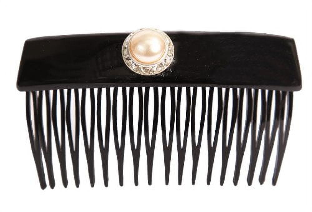 Caravan Hand Decorated French Over Lapping Comb with Large Pearl and ...