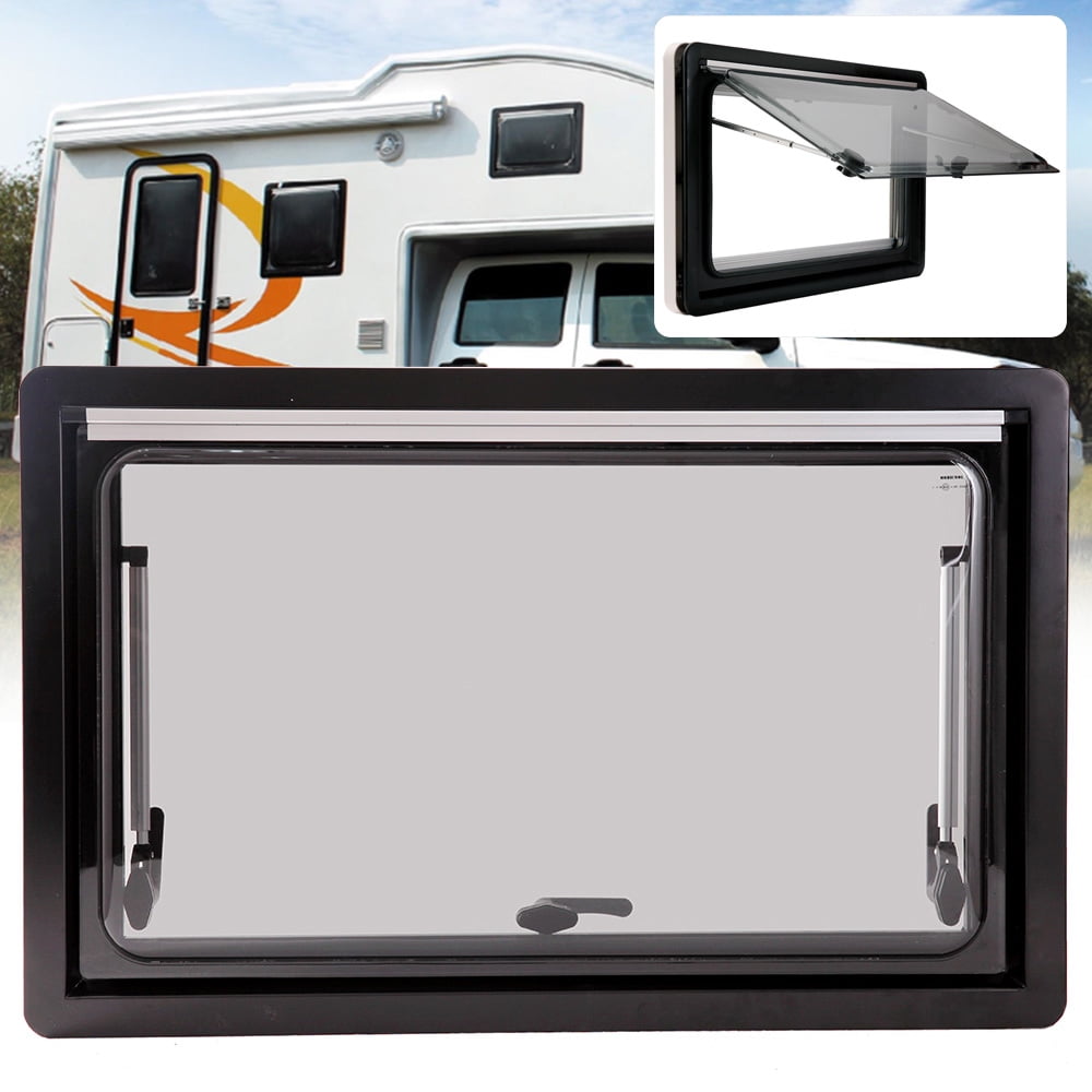 Caravan Hinged Window with Adjustable Angle, Insect Screen & Sun Shade ...