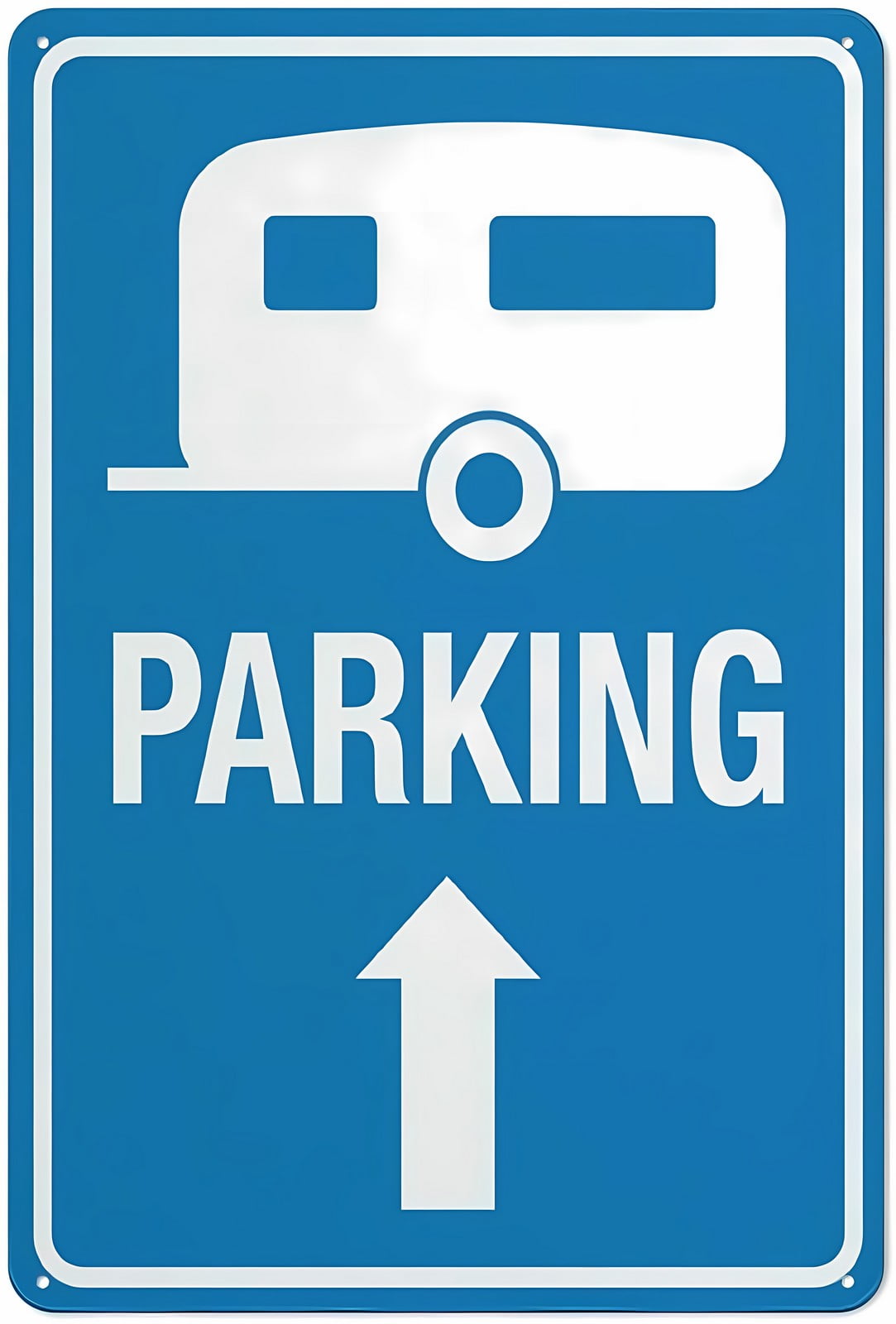 Caravan Parking - Ahead Arrow Aluminum Warning Sign 12 x 8 Inches ...