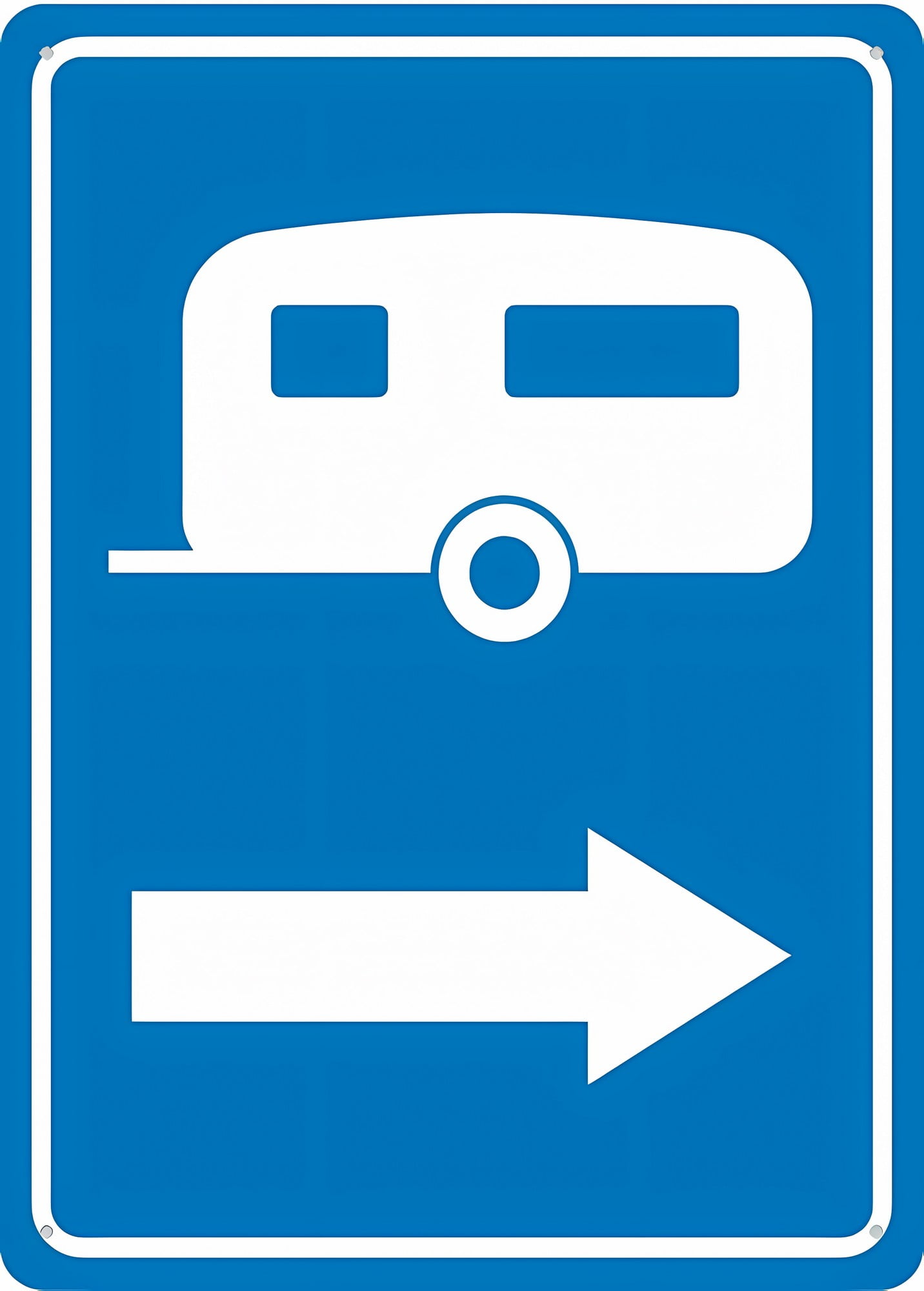 Caravan Parking Image Right Arrow Sign, 8"x12" Rust-Free Aluminum Sign ...