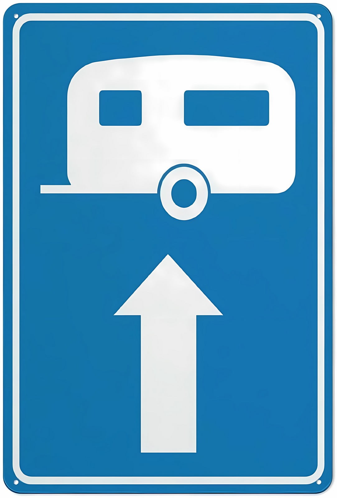 Caravan Parking Image - Straight Arrow Aluminum Warning Sign 12 x 8 ...