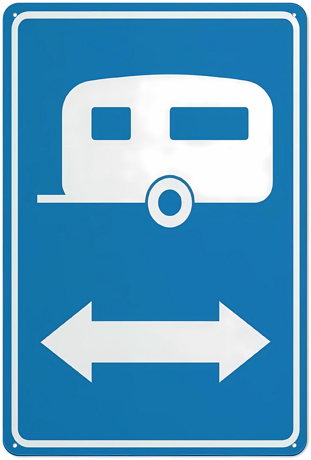 Caravan Parking Image - Two Way Safe Sign 12 x 8 Inches - Outdoor Use ...