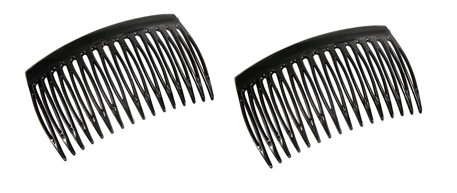 Caravan Side Comb Made in France of Cellulid Aceteae in Black Pair, 0.5 ...