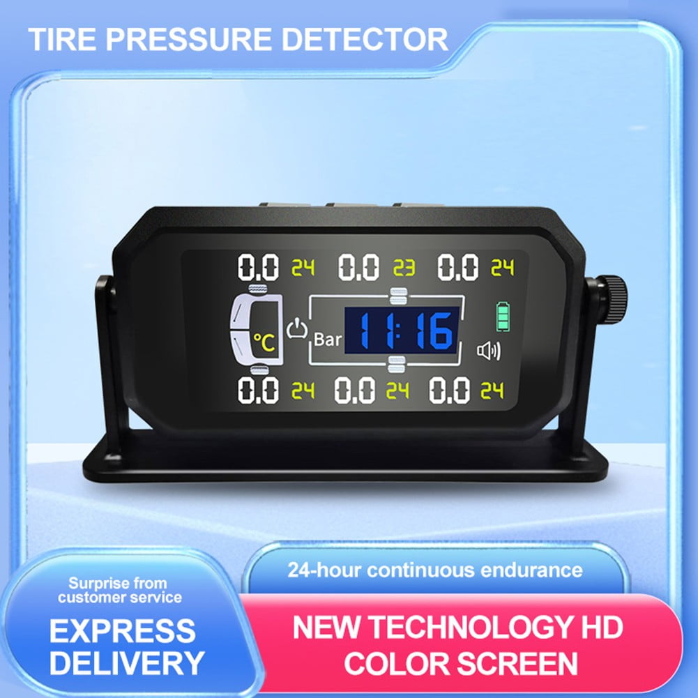 Caravan TPMS Truck Trailer Solar Tyre Pressure Monitoring 6 Wheel ...
