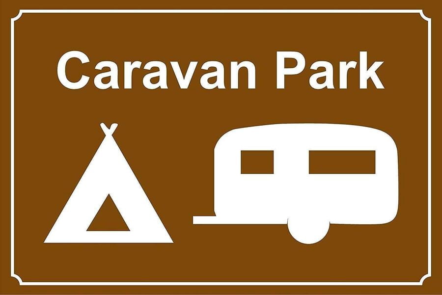 Caravan camping motorhome metal park safety sign Size: 8 x 12 Inch ...