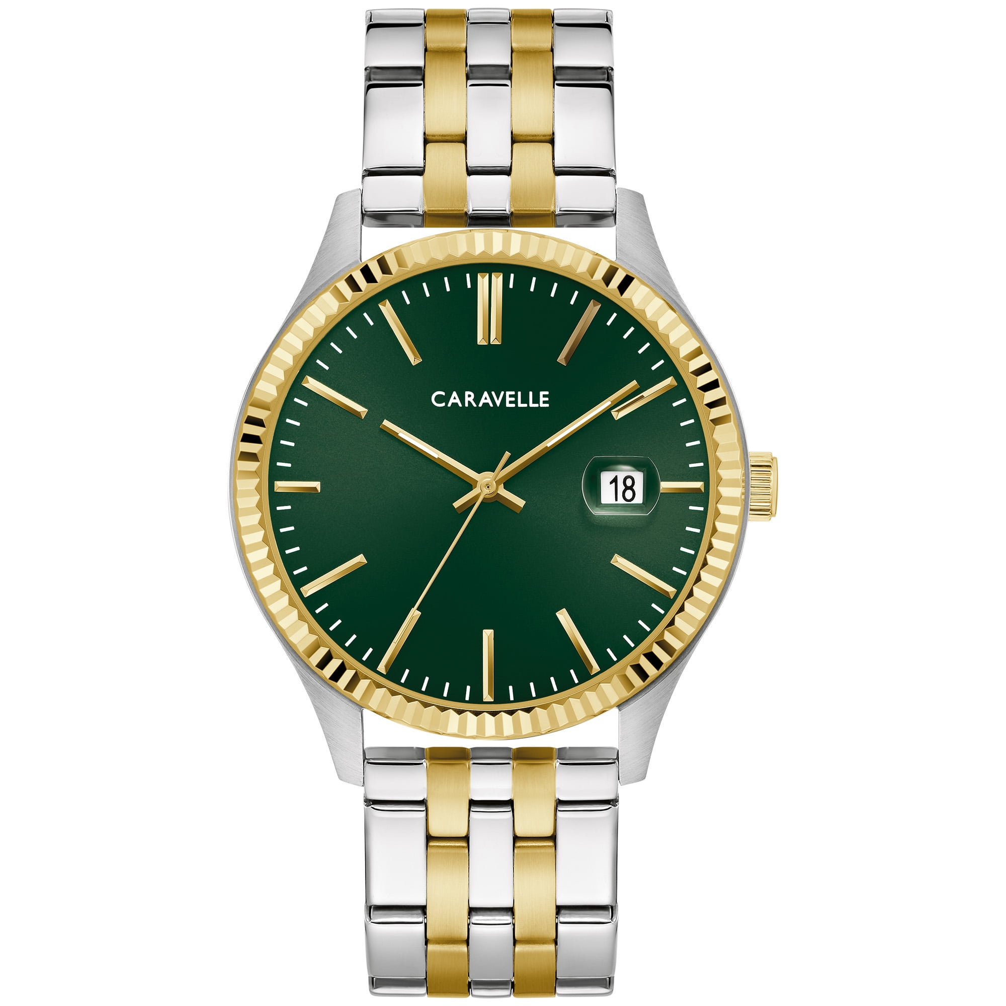 Caravelle by Bulova Men's Two-Tone Classic Green Dial Watch - 45B162 ...