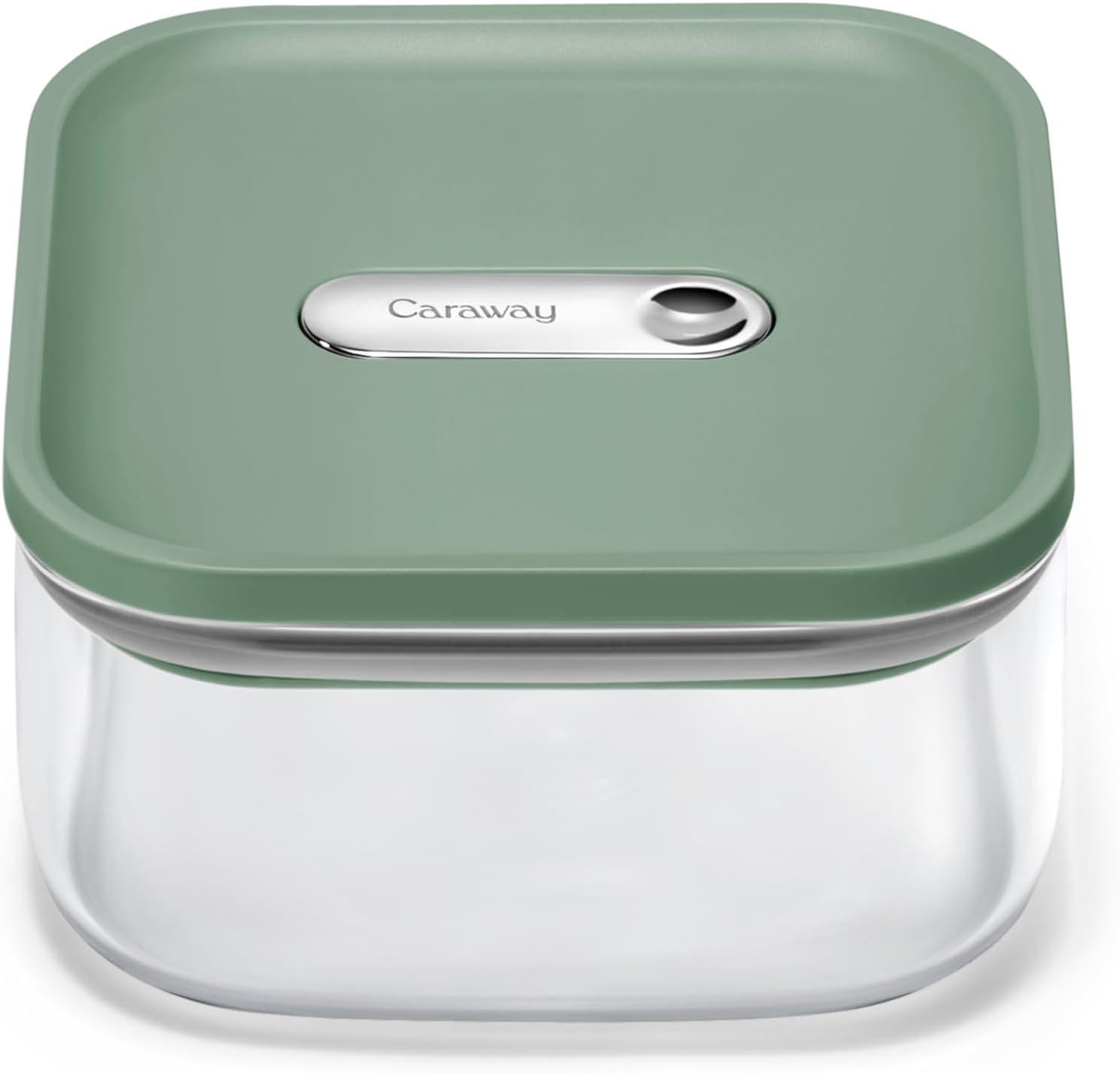 Caraway 1qt Glass Airtight Food Storage Container with Lid – Non-Toxic ...