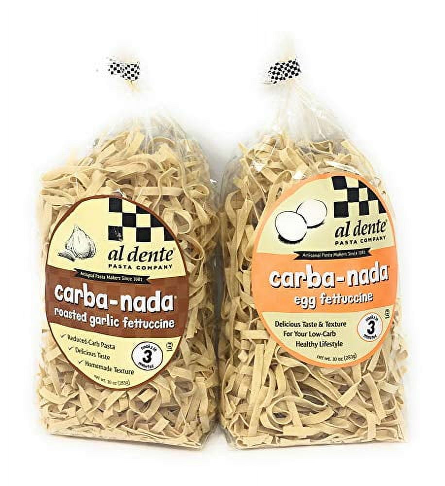 Carba-Nada Reduced Carb Fettuccine Pasta, Egg and Garlic Roasted, Two ...