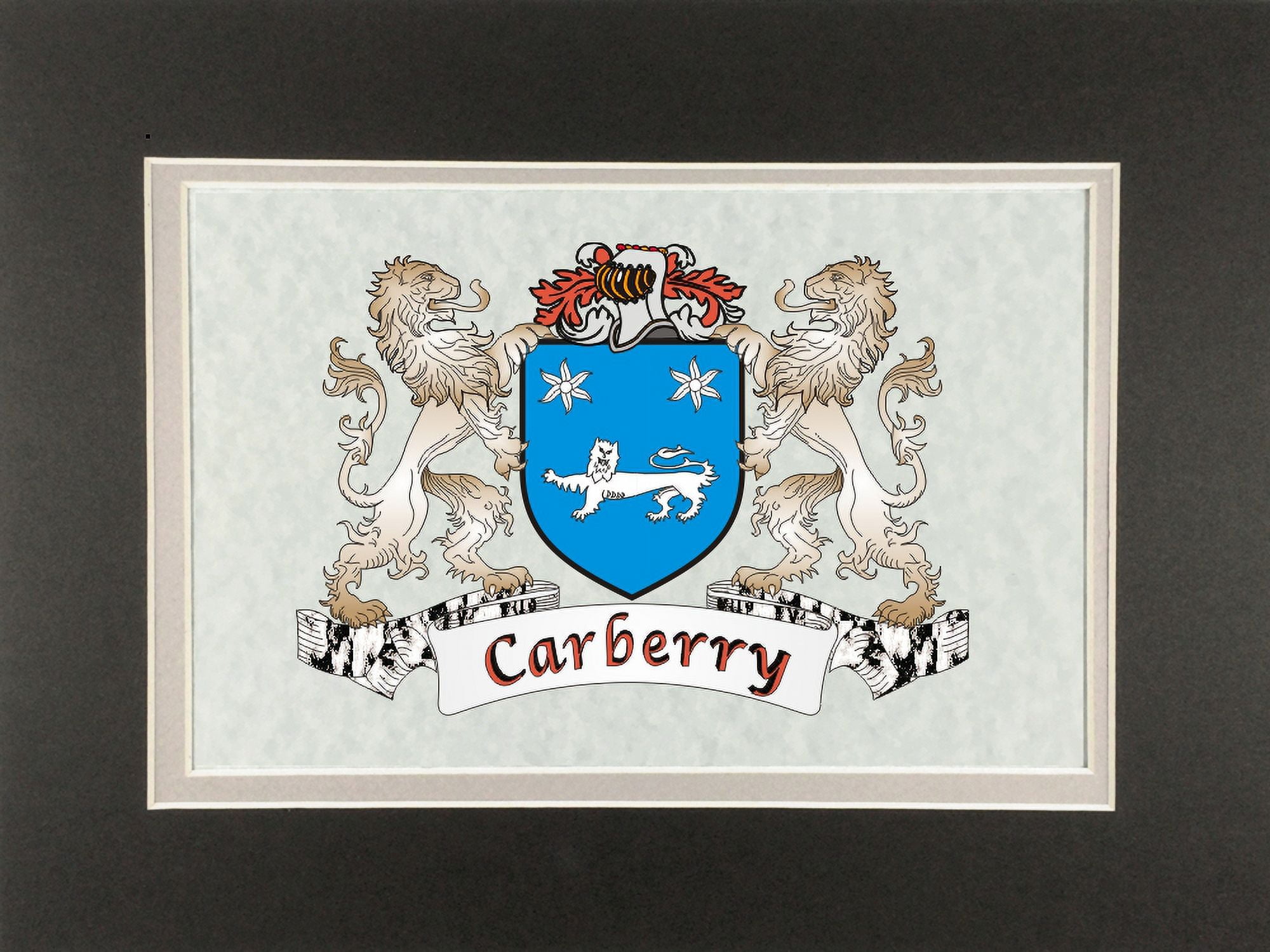 Carberry Irish Coat of Arms Print - Frameable 9" x 12" - Walmart.com