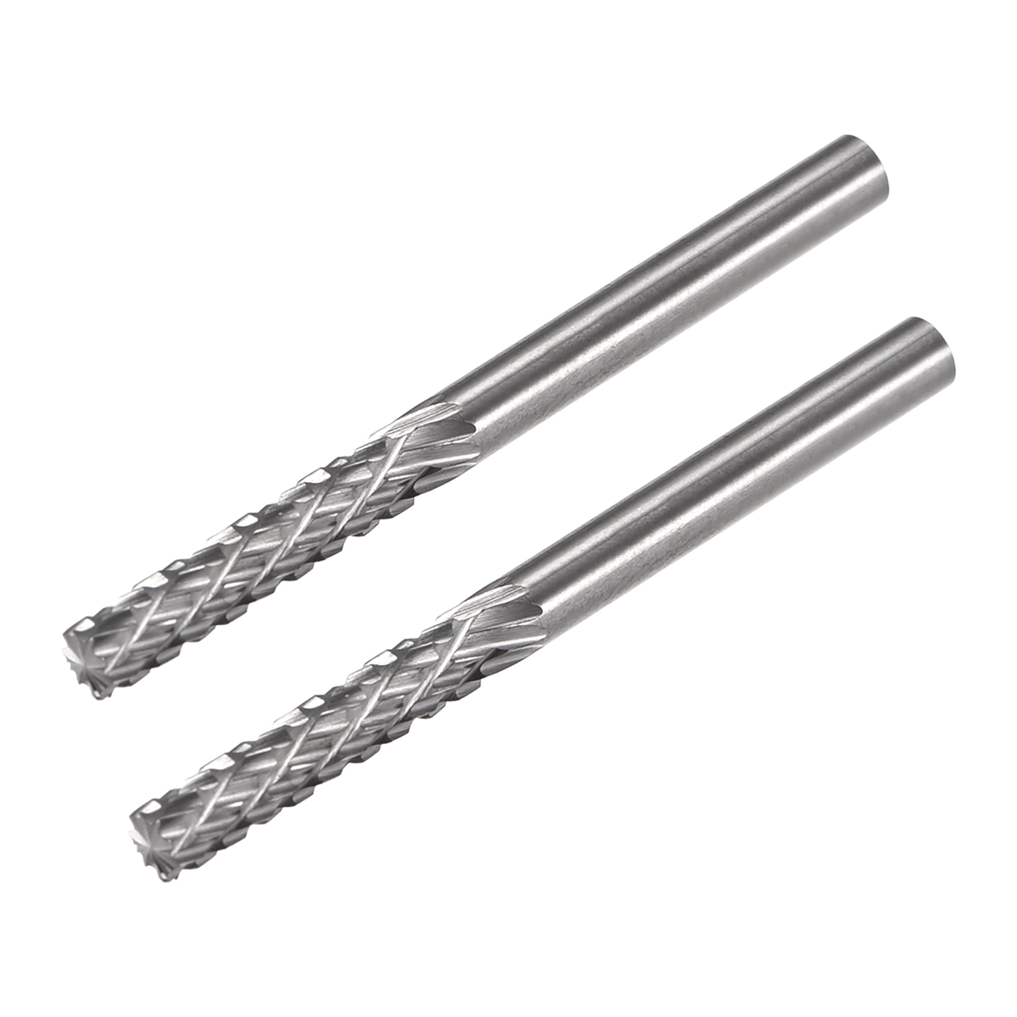 Carbide Burrs YG8 Double Cut Rotary Burrs File Cylinder Shape Cutting Burrs with 1/8" Shank 1/8 ...